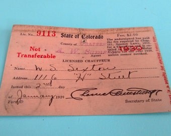 Chauffeur license | Etsy