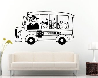 School bus stencil | Etsy