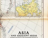 Items similar to 1951 Vintage National Geographic Map of Asia and ...