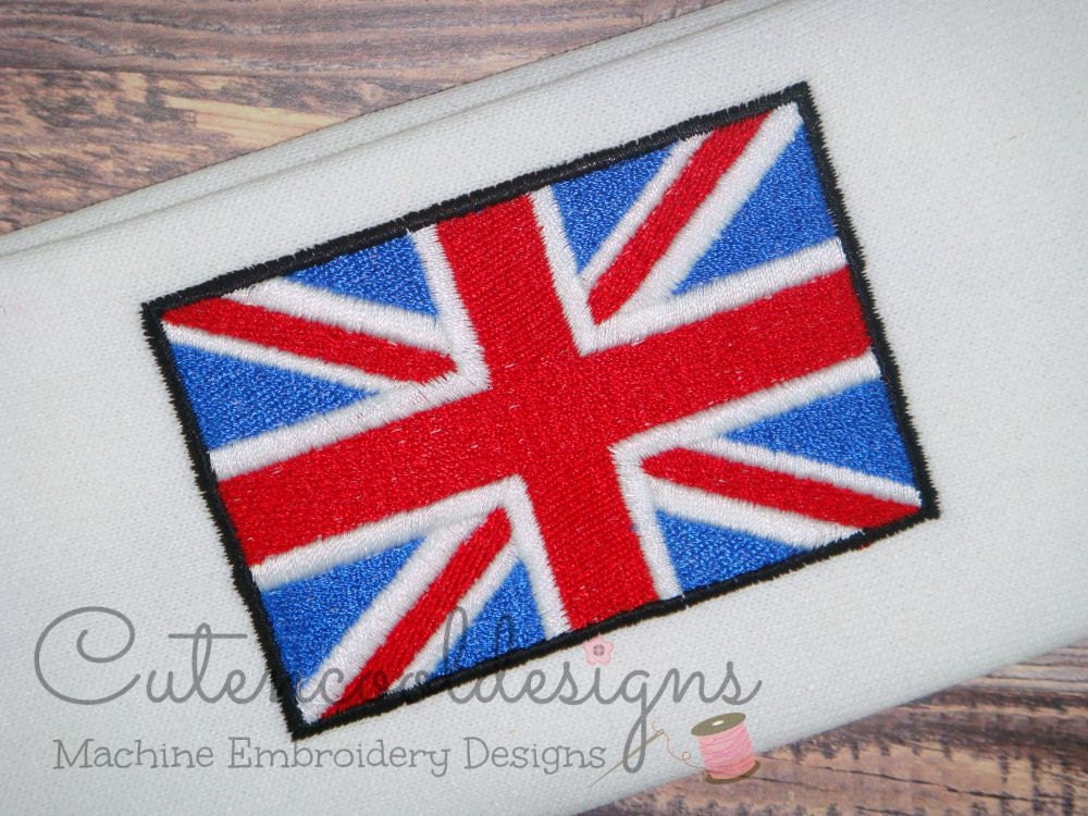 Union jack UK flag machine embroidery design / by Cutencooldesigns