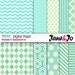 24 Mint Digital PapersMINT Green Modern Pattern by JaneJoArt