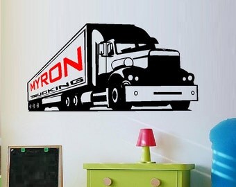 Semi truck sticker | Etsy