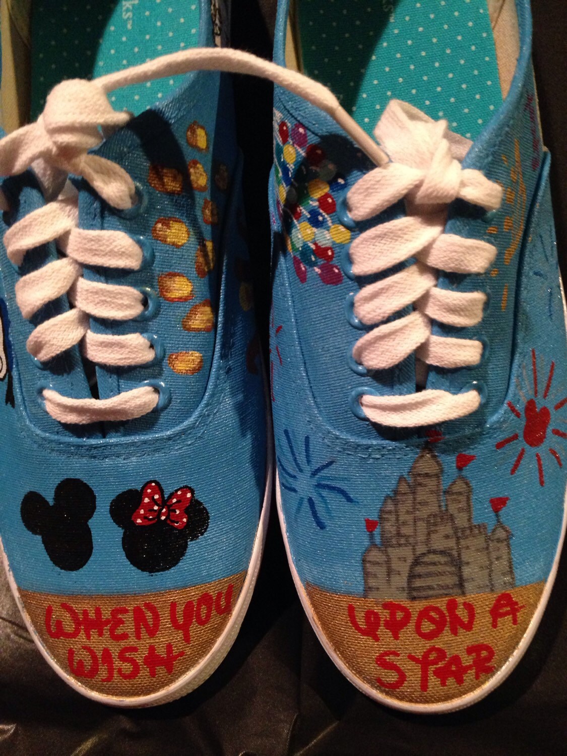 Disney Love Custom Painted Sneakers by HeartFeltFeet on Etsy