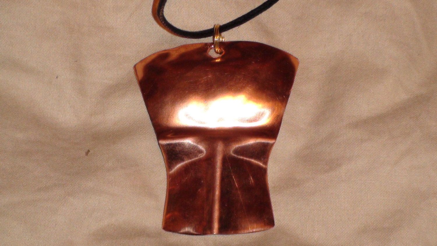 Tlingit made hand hammered copper tinnah necklace