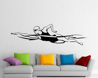 Swimmer decal | Etsy
