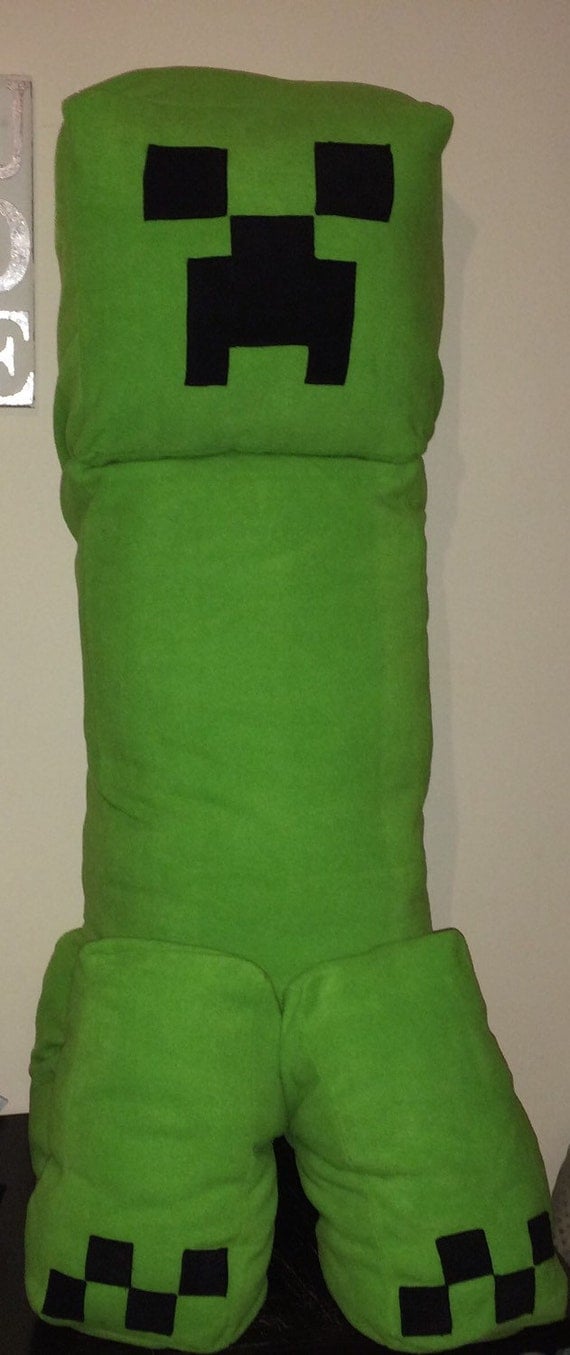 Giant Life Size Minecraft Inspired Creeper Plush by OwlSewIt13