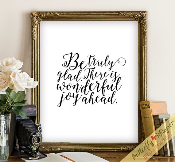 Be truly glad Bible Verse print, bible scripture calligraphy bible ...