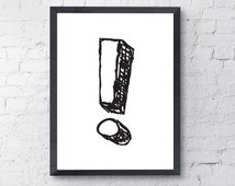 Unique punctuation poster related items | Etsy