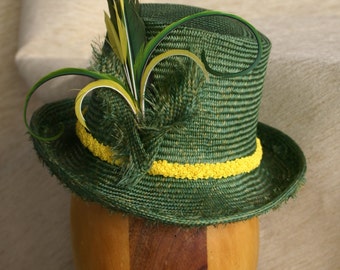 Straw top hat | Etsy