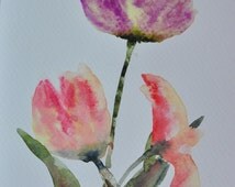 Popular items for tulip painting on Etsy