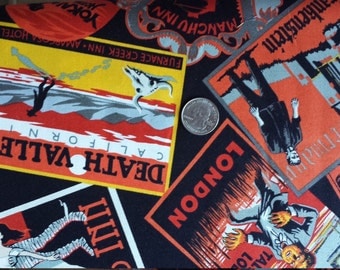 Horror movie fabric | Etsy