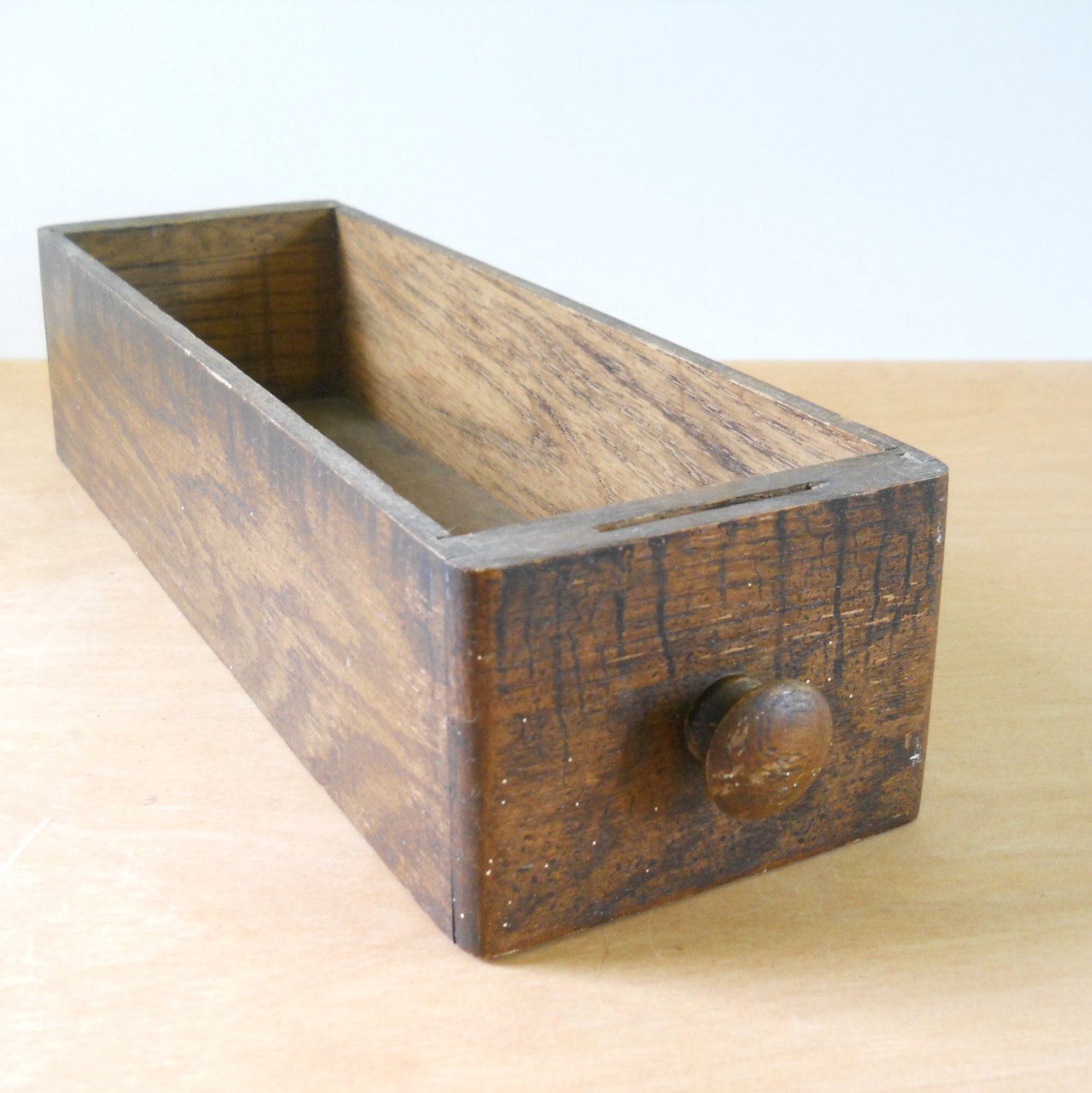 Vintage Sewing Machine Drawer • Simple Basic Oak Wood Drawer – Haute Juice