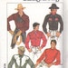 Simplicity 8473 1980s Fitted Mens WESTERN SHiRT Pattern Snap