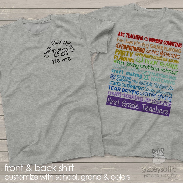 team Teacher shirts back to school kindergarten by zoeysattic