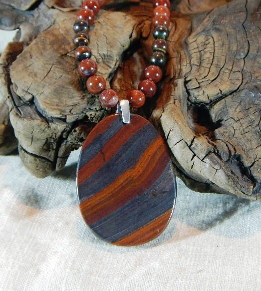 Silver red banded iron formation jasper by NaturalEarthCraft