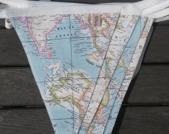 Map Banner Garland Printable World Map Alphabet Letters for