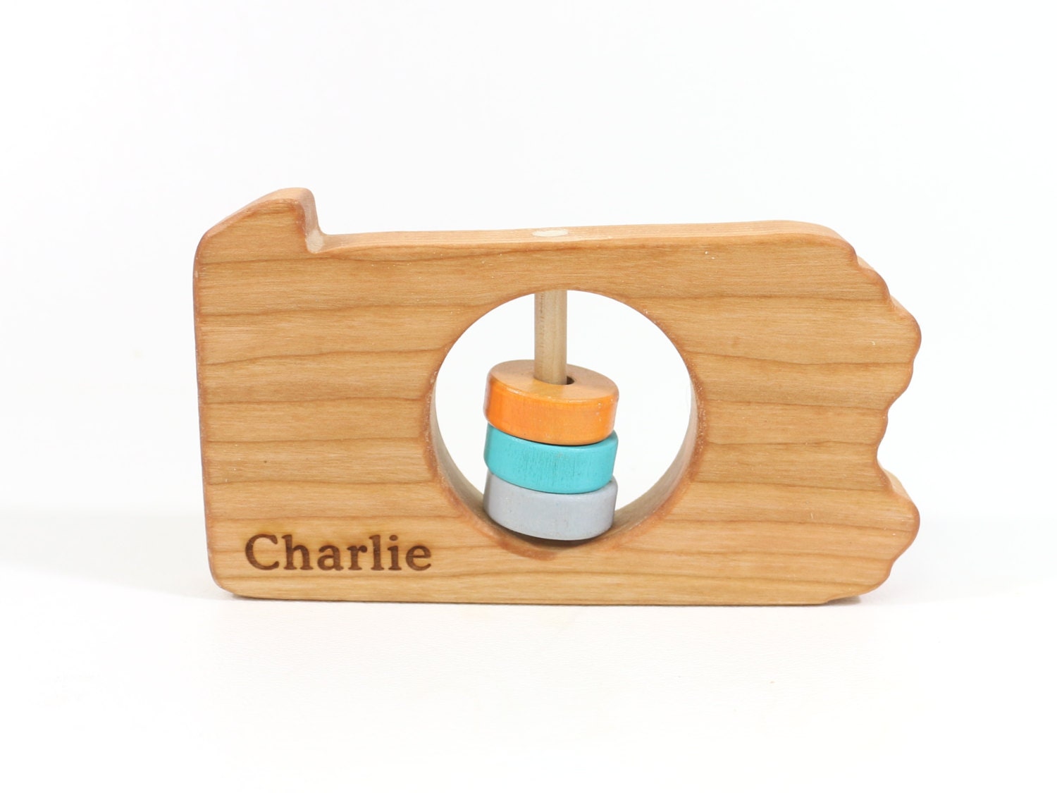 Pennsylvania State Baby Rattle™ Modern Wooden Baby Toy