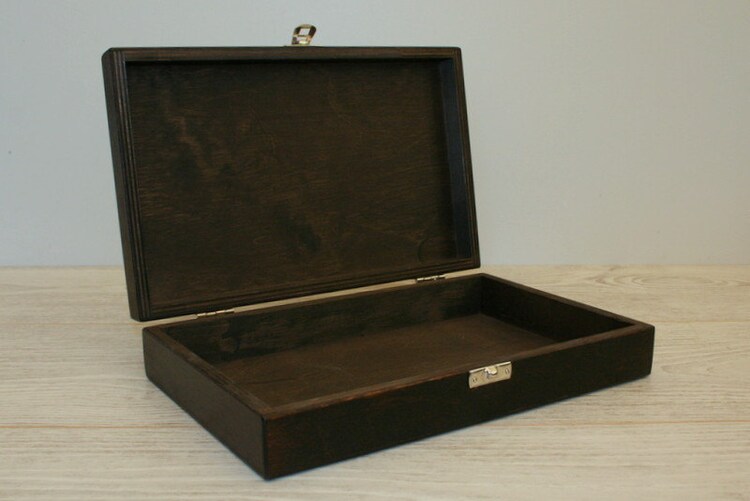 Dark Brown Wooden Box / Wooden Gift Box / Dark Brown by WoodPower