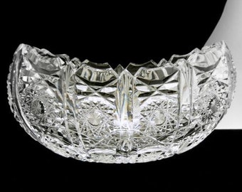 Cut crystal bowl | Etsy