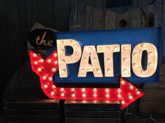 Custom Painted Lighted Marquee Sign Ready to hang or stand