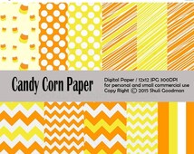 ON SALE Candy Corn digital paper, Clipart, Digital paper, Instant ...