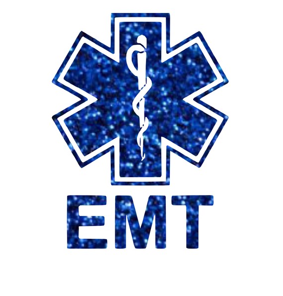 Custom EMT glitter car decal by AbbysClosetTX on Etsy