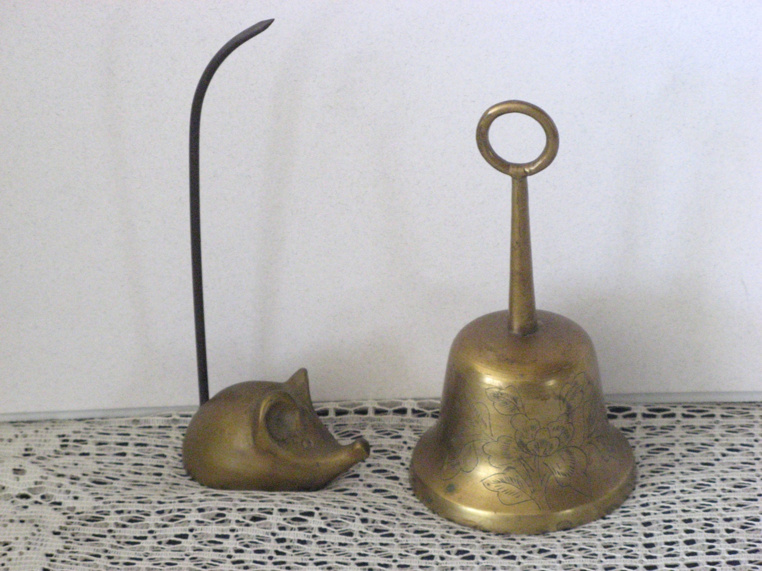 Brass Collectibles Brass Engraved Bell Brass By Ricksvintageplus
