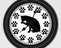 Unique cat wall clock related items | Etsy