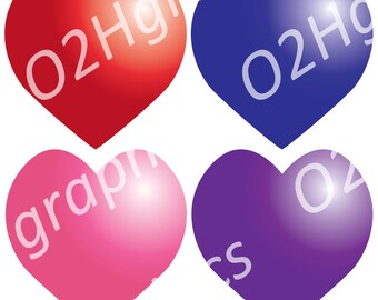 Pink heart clipart | Etsy