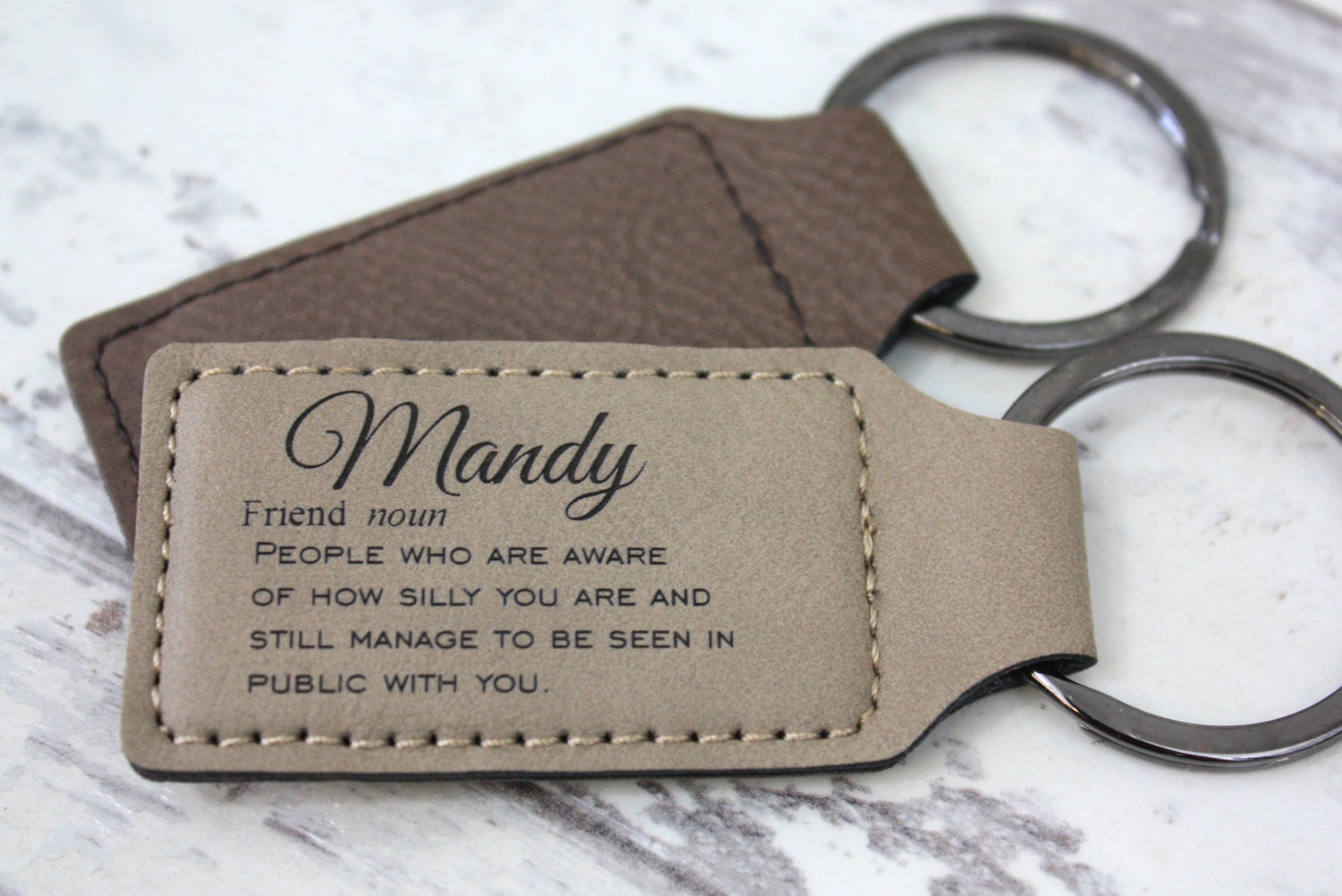 Personalized Key Chain Made Of Leather Great Gift by HudsonLace
