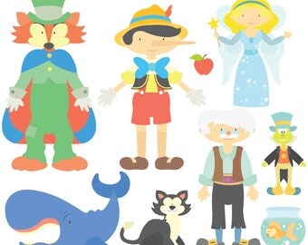 Peter Pan Digital Clipart & Vector Set Instant Download