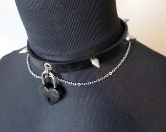 Unique leather heart choker related items | Etsy