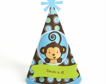 Monkey birthday hat | Etsy