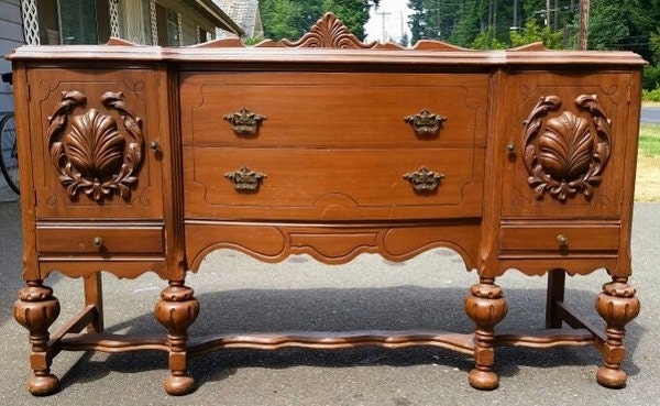 Antique Ornate Buffet/Sideboard Unique And One Of A Kind. – Haute Juice