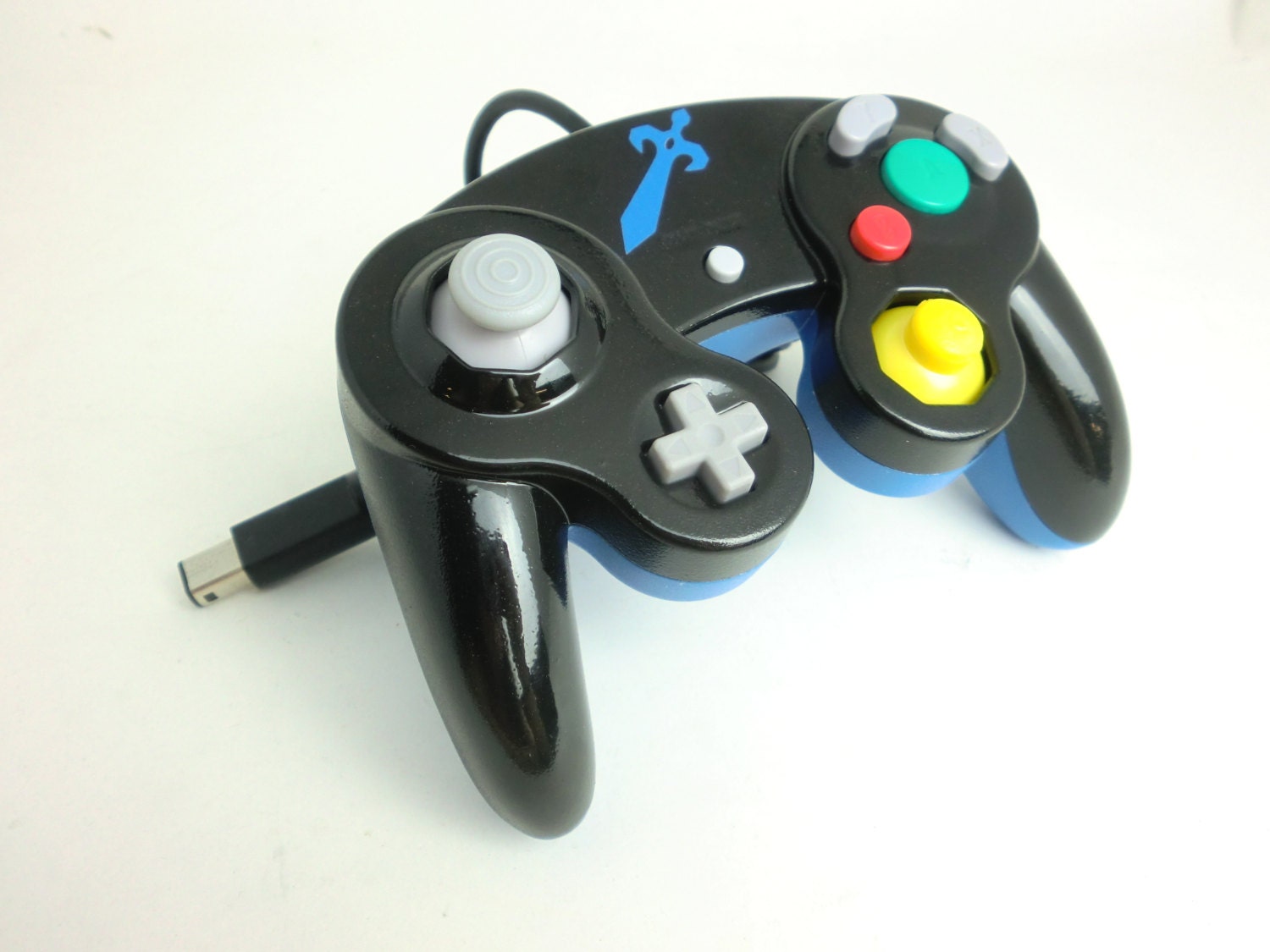 Custom Painted Marth Gamecube Controller by TheCartridgeArcade