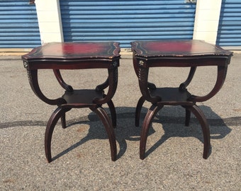 Leather top table | Etsy