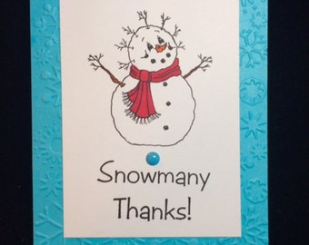 Snowman thank you | Etsy