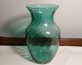 Teal flower vase | Etsy