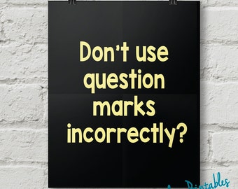 Punctuation poster | Etsy