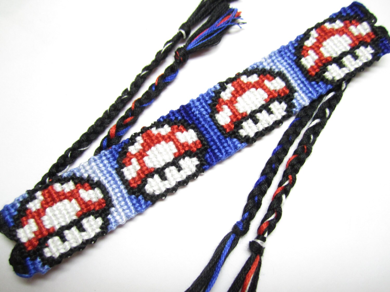 Mario Mushroom Friendship Bracelet Super Mario Bros Red