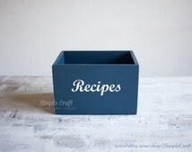 Popular items for 4x6 wood recipe box on Etsy
