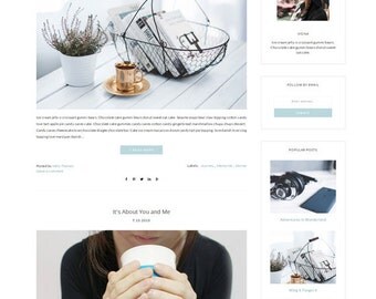 Responsive Premade Blogger Template Minimalist by VefioThemes