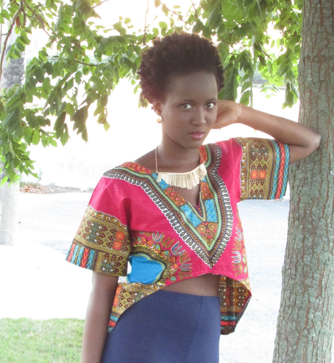 Dashiki Crop Top Dashiki Top Blouse African Print Top