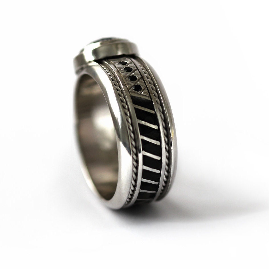 unique engagement ring for men Black Engagement by CADIjewelry