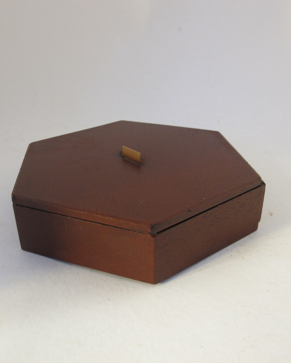 Vintage 40’s Japanese six sided wooden box with lid – Haute Juice