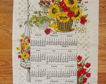 1981 calendar | Etsy