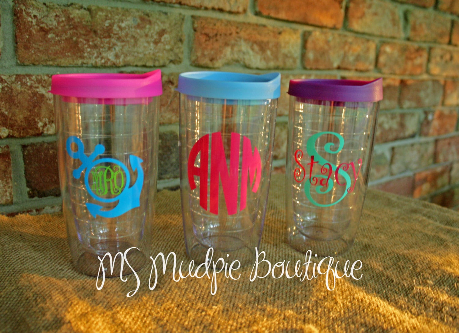 Personalized Acrylic Tumbler Monogrammed Tumbler Tervis