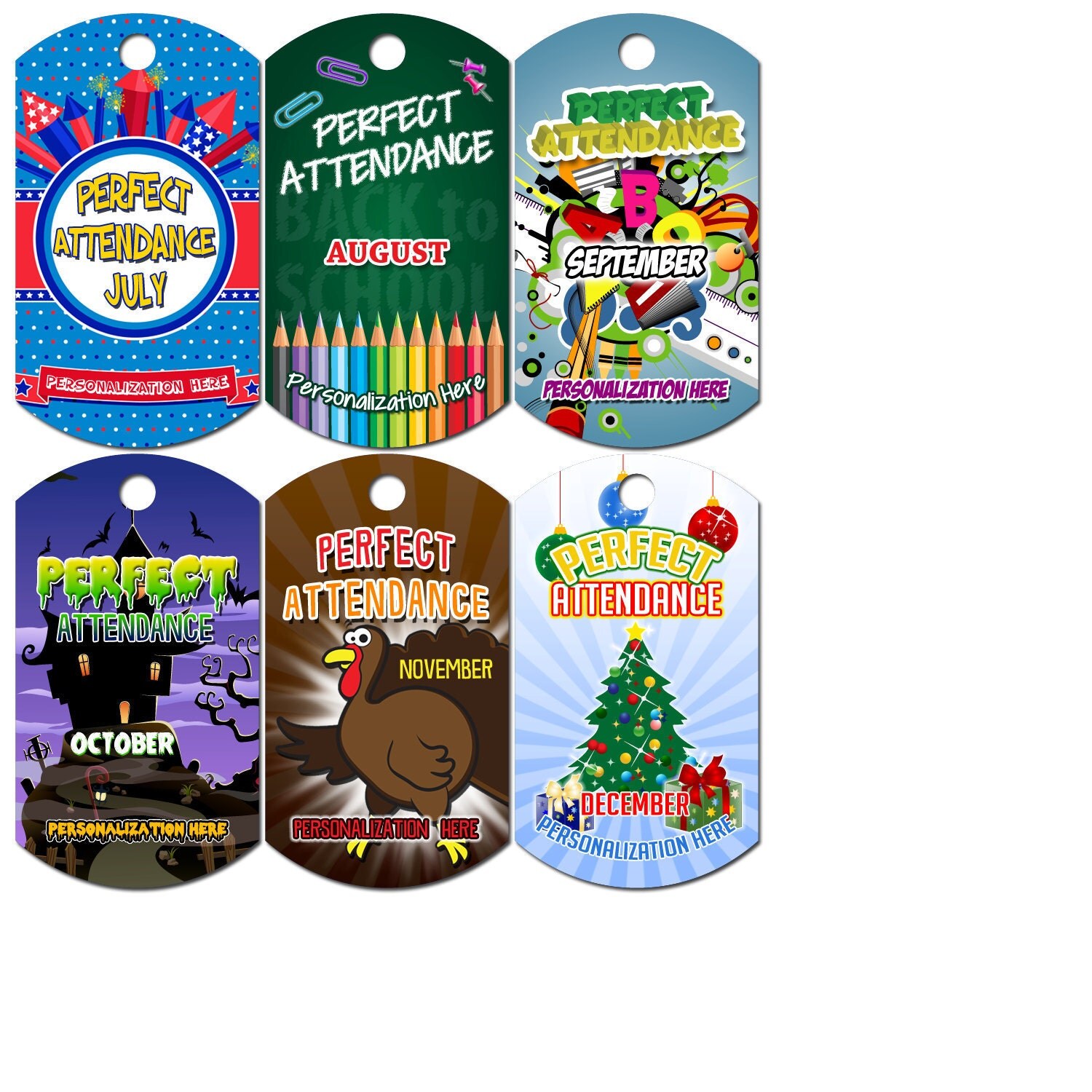Perfect Attendance Brag Tags Classroom IdeasStudent