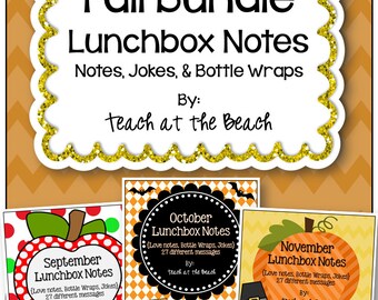 Superhero Lunchbox Notes Jokes and Bottle by TeachattheBeachShop