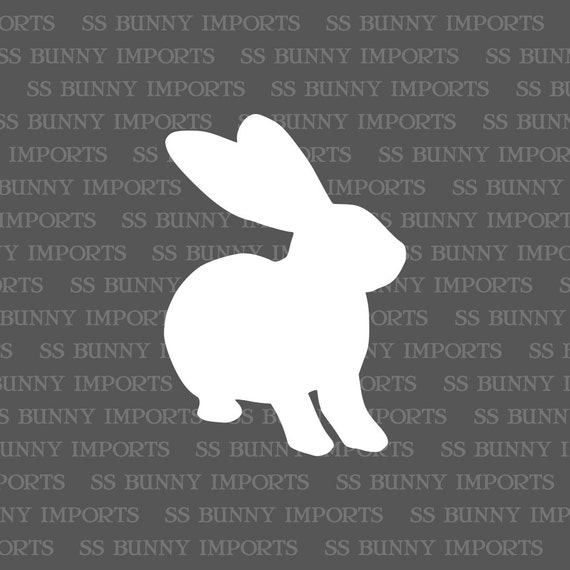 Flemish Giant rabbit silhouette sticker vinyl by SSBunnyImports